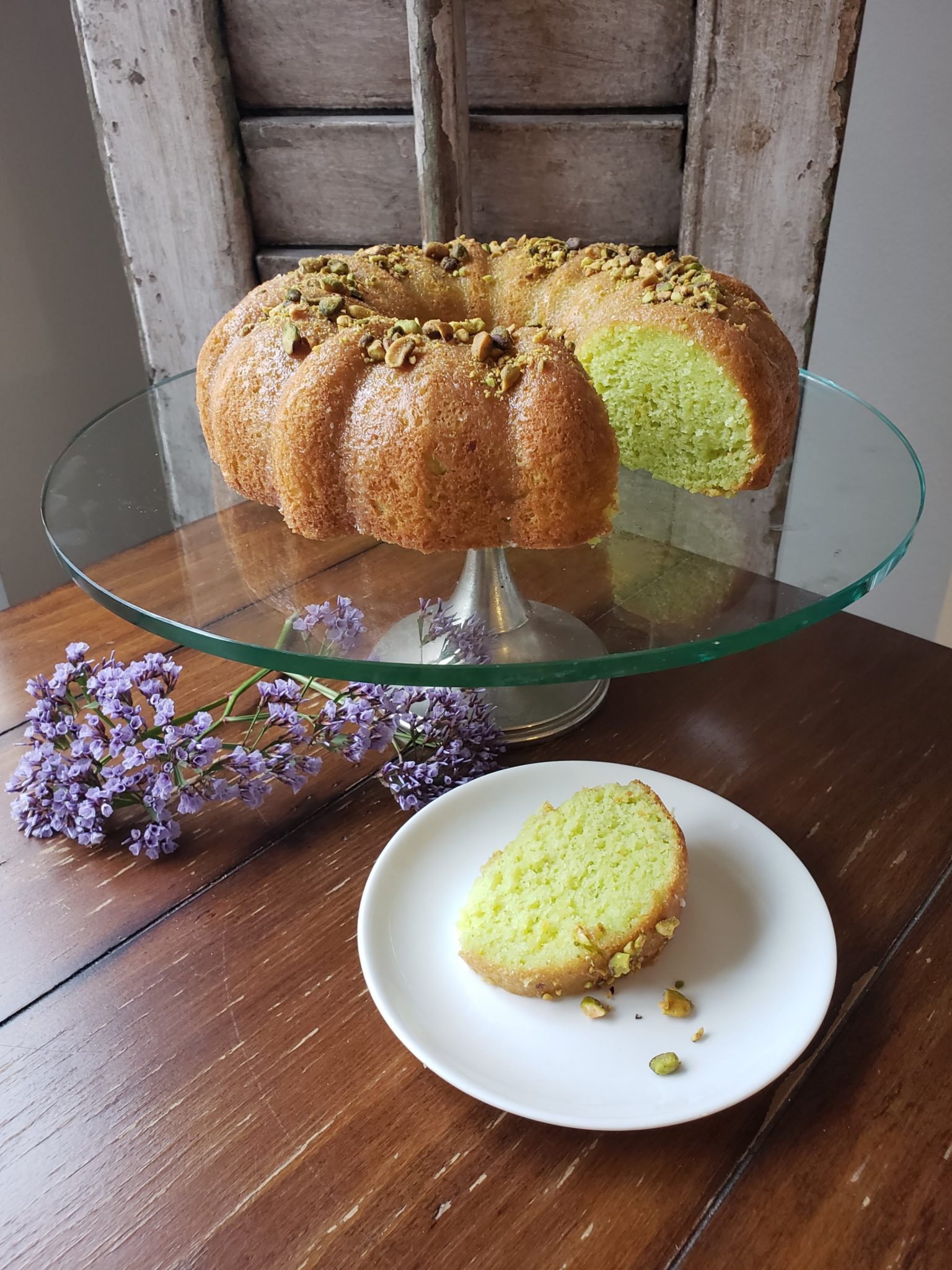 Rose Petal Bark and Pistachio Lemon Cake - The Striped Barn